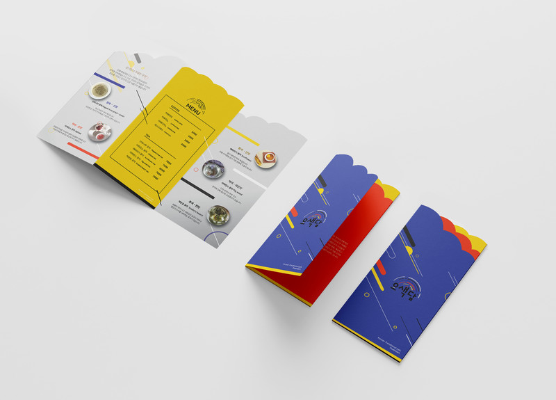 한국 전통색 오방색 컨셉의 카페 브랜딩 by 이채영 - 노트폴리오