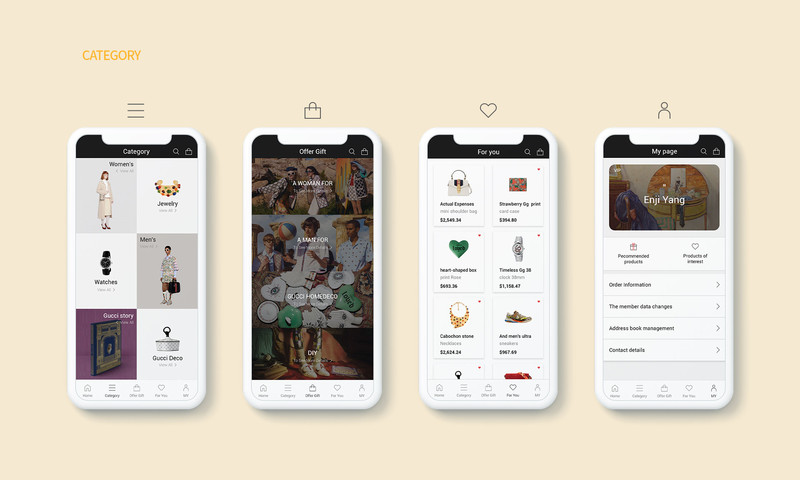 GUCCI APP by V-erry - 노트폴리오