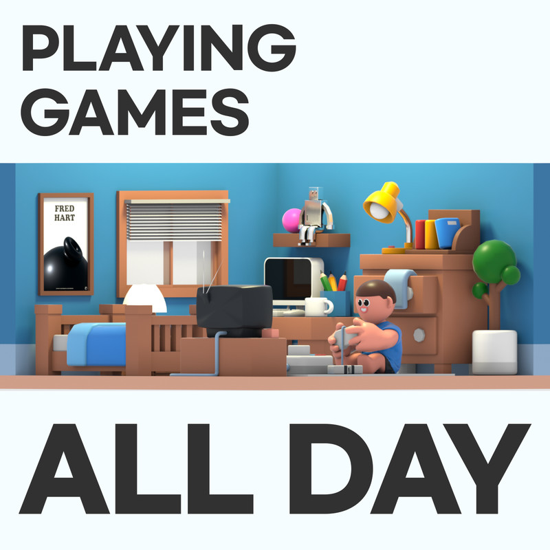 PLAYING GAMES ALL DAY by BYEONKI - 노트폴리오